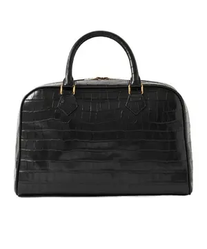 NILI LOTAN Jaclyn Croc-effect Leather Tote