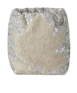 Brunello Cucinelli Sequined Embroidered Shoulder Bag - Silver