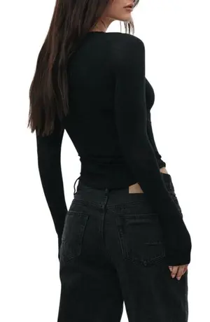 BAYSE Anisa Long Sleeve Top - Shadow