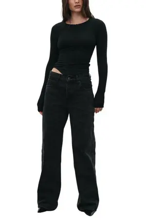 BAYSE Anisa Long Sleeve Top - Shadow