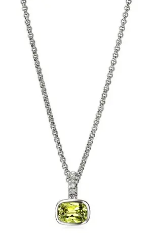 John Hardy Sterling Silver Pendant Necklace - Peridot