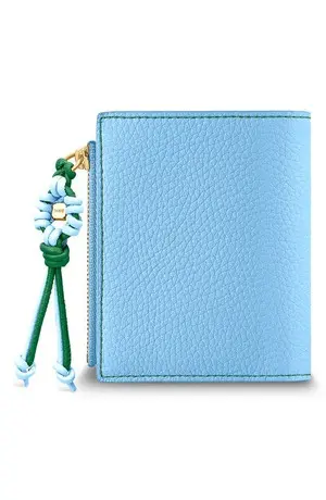 MAISON DE SABRE Bloom Edition Small Leather Bifold Wallet - Sky Emerald