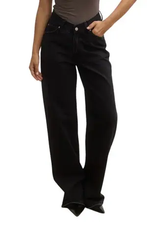BAYSE Vera High Waist Straight Leg Jeans - Backstage Black