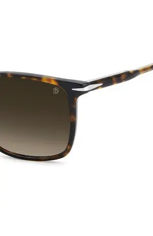 DB EYEWEAR BY DAVID BECKHAM 1219/s/us Rectangle Sunglasses - Havana/brown Sf
