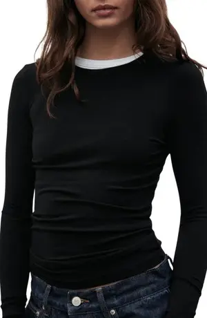 BAYSE Nyla Long Sleeve T-shirt - Black