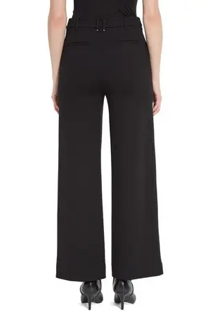 Lyssé Nadia Zip Front Wide Leg Ponte Trousers