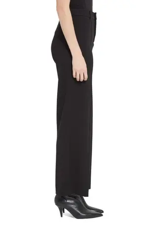 Lyssé Nadia Zip Front Wide Leg Ponte Trousers