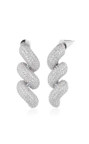 Eddie Borgo Pavé Torsade Drop Earrings - Silver