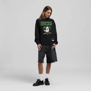 Mitchell & Ness Anaheim Ducks Oversized Sweatshirt - Black