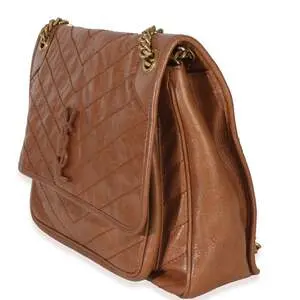Saint Laurent Niki Chain Satchel - Brown