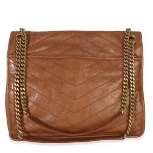 Saint Laurent Niki Chain Satchel - Brown