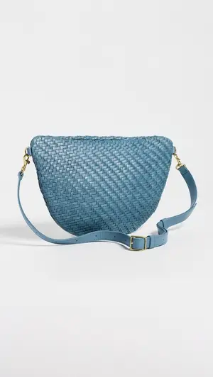Clare V. Grande Fanny Woven Belt Bag - Desert Blue