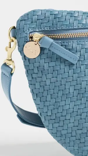 Clare V. Grande Fanny Woven Belt Bag - Desert Blue