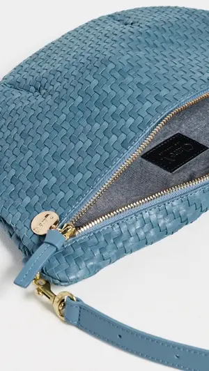 Clare V. Grande Fanny Woven Belt Bag - Desert Blue