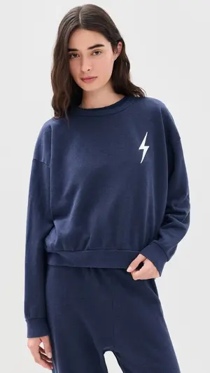 Aviator Nation Bolt Stitch Crew Sweatshirt