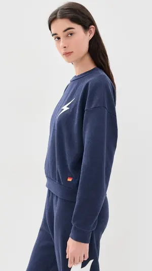 Aviator Nation Bolt Stitch Crew Sweatshirt