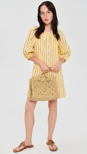 Tory Burch T Monogram Crochet Small Tote