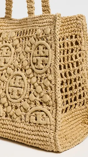 Tory Burch T Monogram Crochet Small Tote
