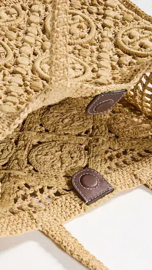 Tory Burch T Monogram Crochet Small Tote