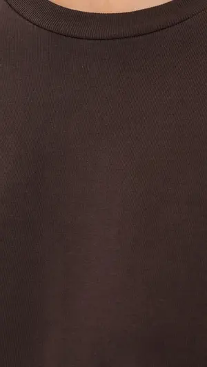 Tibi Perfect Double Layer Long Sleeve Tee - Brown