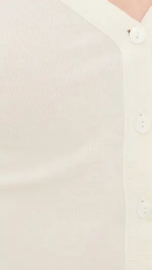 Enza Costa Supima Cotton V Neck Cardigan