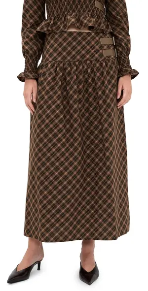 HOUSE OF SUNNY Check Buckle Skirt