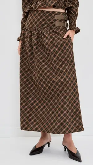 HOUSE OF SUNNY Check Buckle Skirt