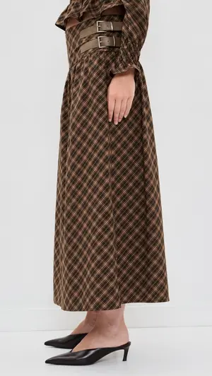 HOUSE OF SUNNY Check Buckle Skirt