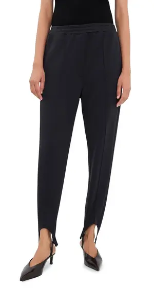 Tibi Active Knit Sporty Stirrup Pants - Black