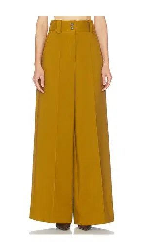 Zimmermann Valiant Wide Leg Pant In Green
