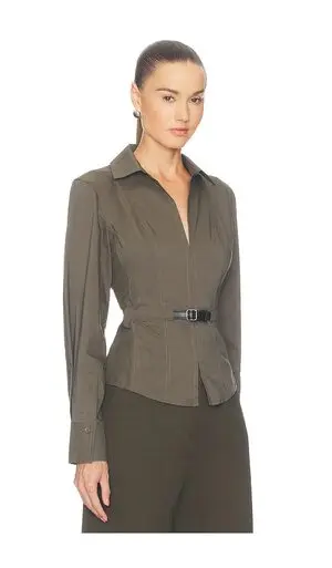 Simkhai Loriel Belted Shirt In Army