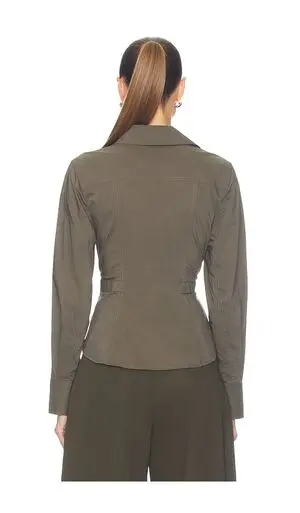 Simkhai Loriel Belted Shirt In Army