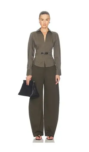 Simkhai Loriel Belted Shirt In Army