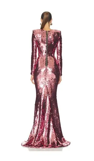 ZHIVAGO The Past Returns Gown Sequined Maxi Dress