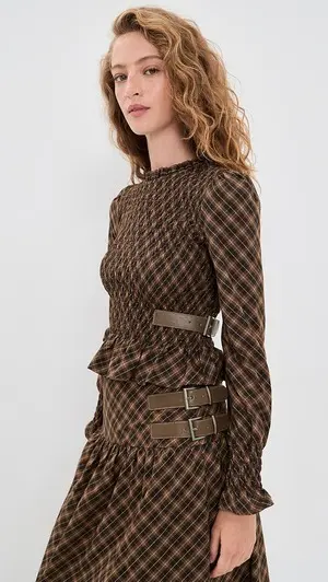 HOUSE OF SUNNY Check Ruched Top