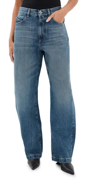 Attico High Rise Wide Leg Jeans - Sky Blue