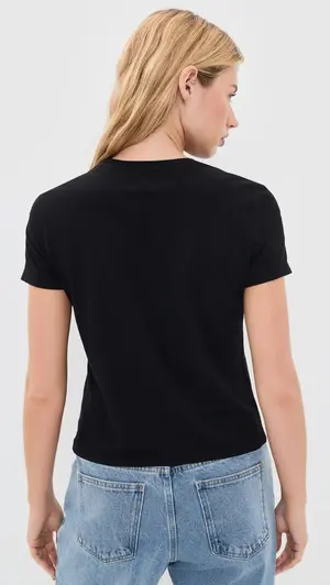 L'Agence Aileen Crew Neck Tee - Black