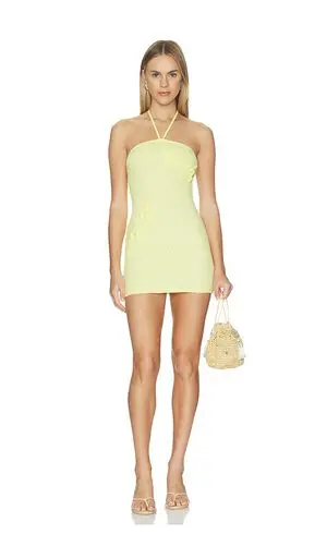 TIGER MIST Crochet Mini Dress - Yellow