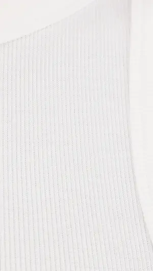 Marine Layer Lexi Rib Sun-in Crop Tank Top - White