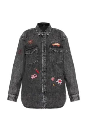 MOTHER Denim Shirt ‘the Exes And Ohs - Black