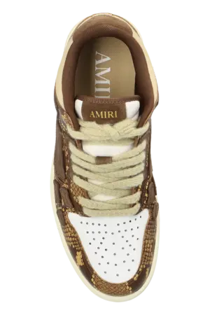 Amiri Snakeskin Effect Low Top Sneakers