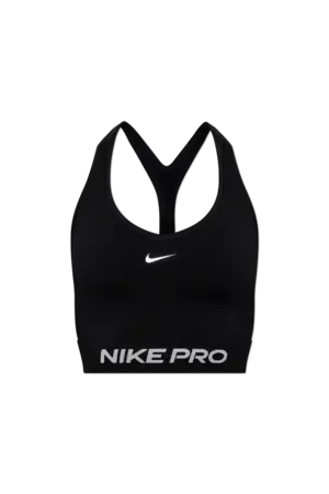Nike Cropped Sports Top With Swoosh Logo And Pro Branding