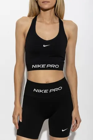 Nike Cropped Sports Top With Swoosh Logo And Pro Branding