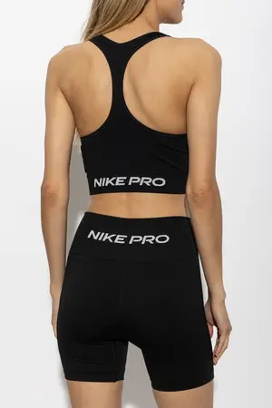 Nike Cropped Sports Top With Swoosh Logo And Pro Branding