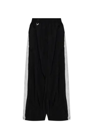 Nike Wide-leg Trousers With Mesh Stripe Detail