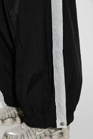 Nike Wide-leg Trousers With Mesh Stripe Detail