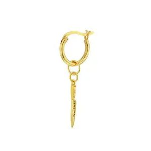 TRUE ROCKS 18kt Vermeil Knife Charm On Hoop - Gold