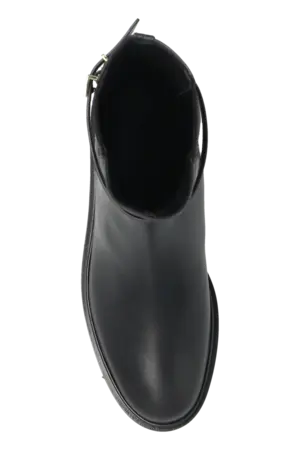 Max Mara Apio' Leather Ankle Boots With Buckle Detail