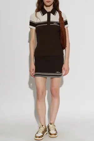 Amiri Wool Polo Shirt With Embroidered Logo
