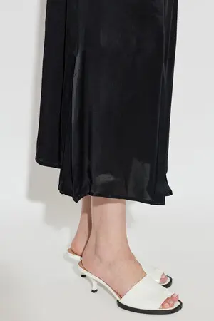 MAISON MARGIELA Leather Heeled Mules With ‘tabi’ Cut-out - White